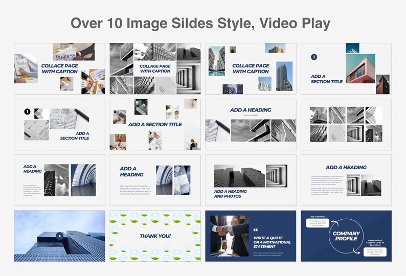 Canva Business Powerpoint Presentation Template - Etsy