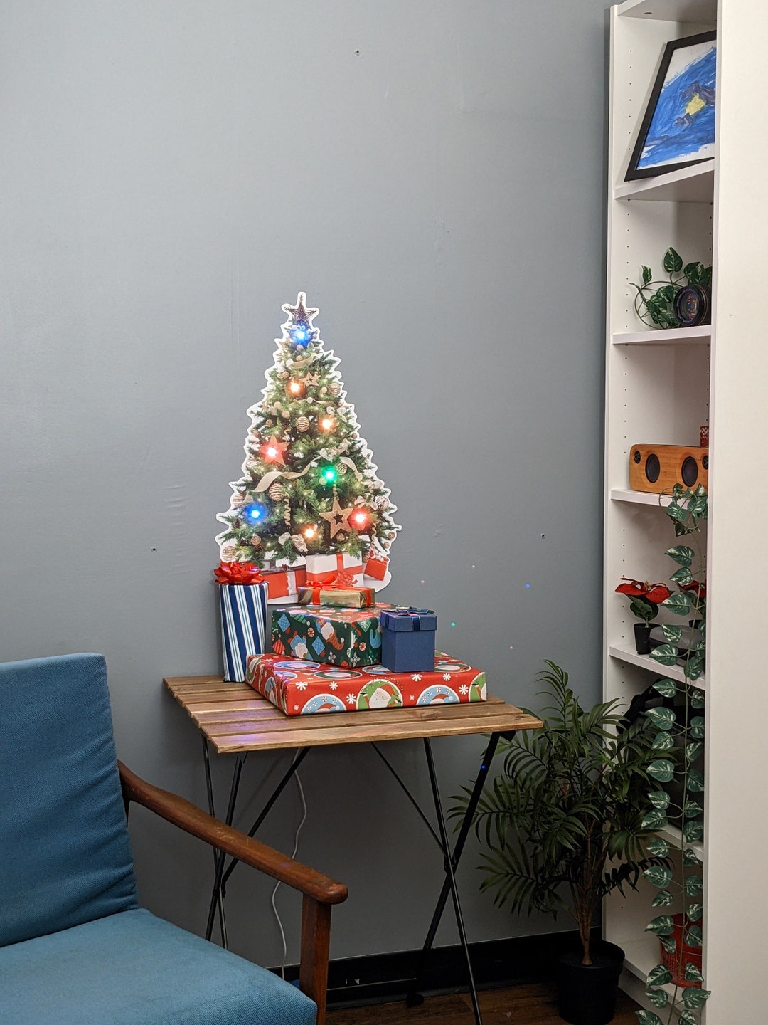 Mini LED Christmas Tree Wall Poster Made in Canada - Etsy