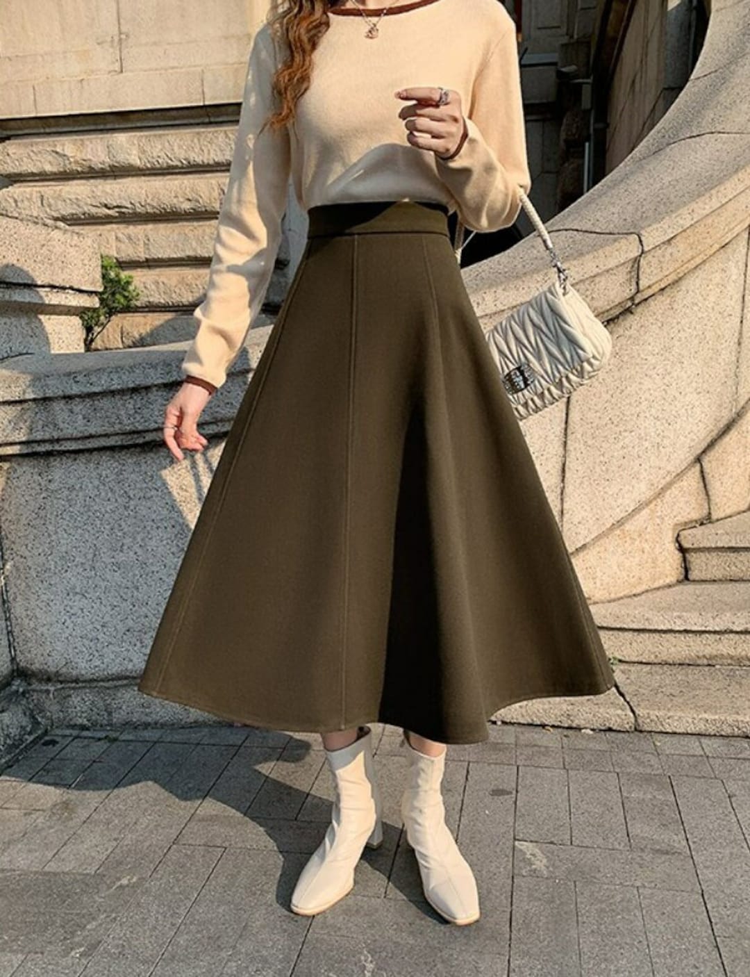 Elegant Mid-calf Skirt / Dark Academia Clothing for Women - Etsy