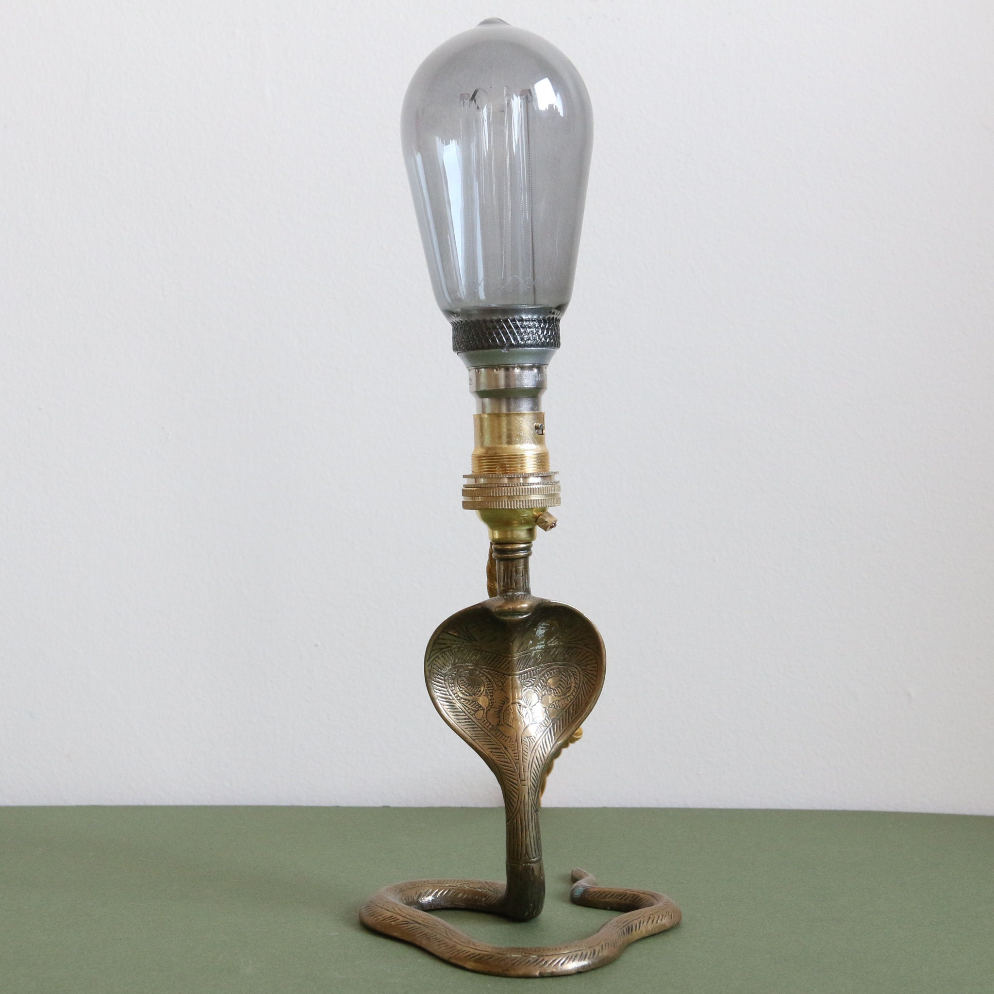 Vintage Snake Light Vintage 1930's Brass Snake Light Vintage Snake Lamp ...