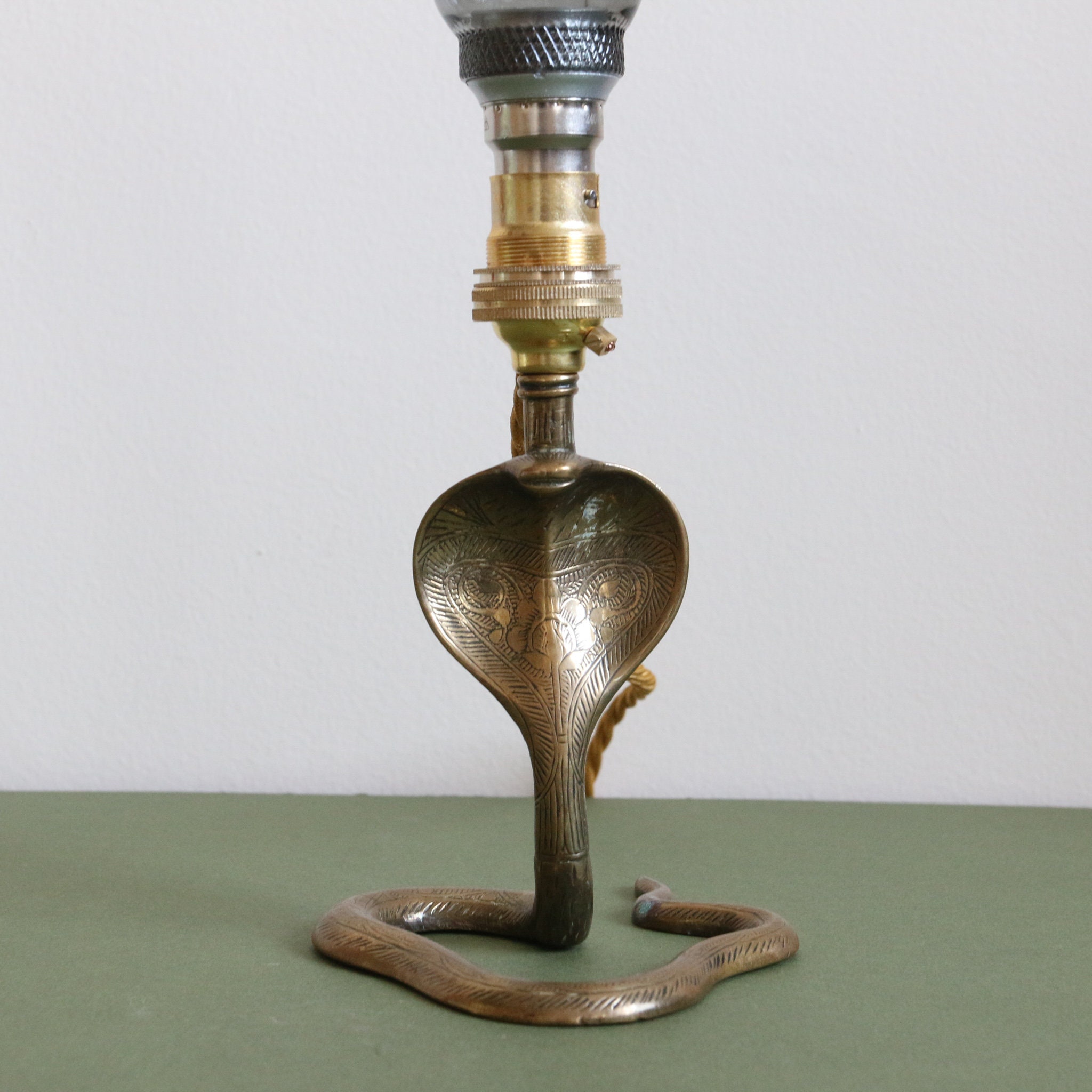 Vintage Snake Light Vintage 1930's Brass Snake Light Vintage Snake Lamp ...