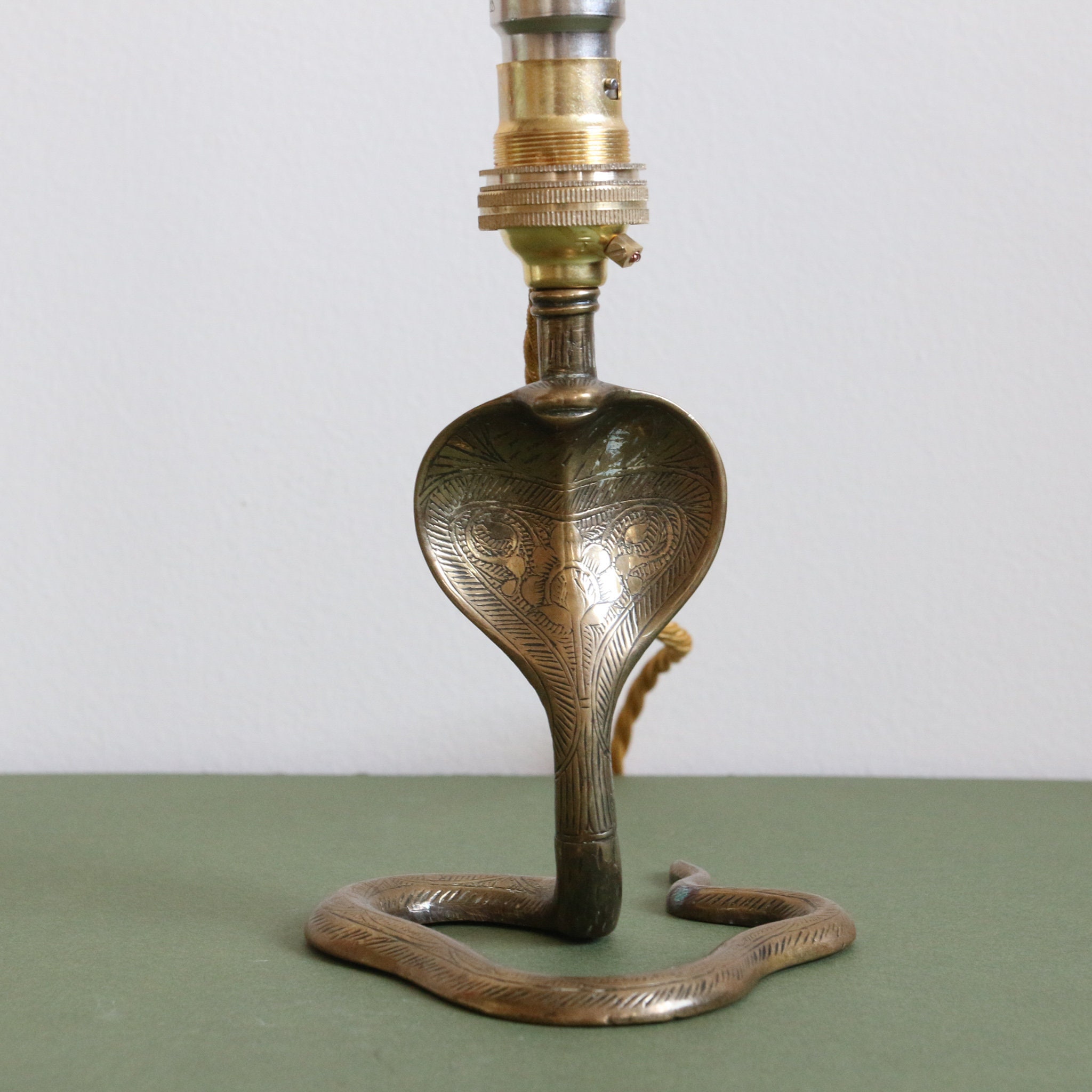 Vintage Snake Light Vintage 1930's Brass Snake Light Vintage Snake Lamp ...