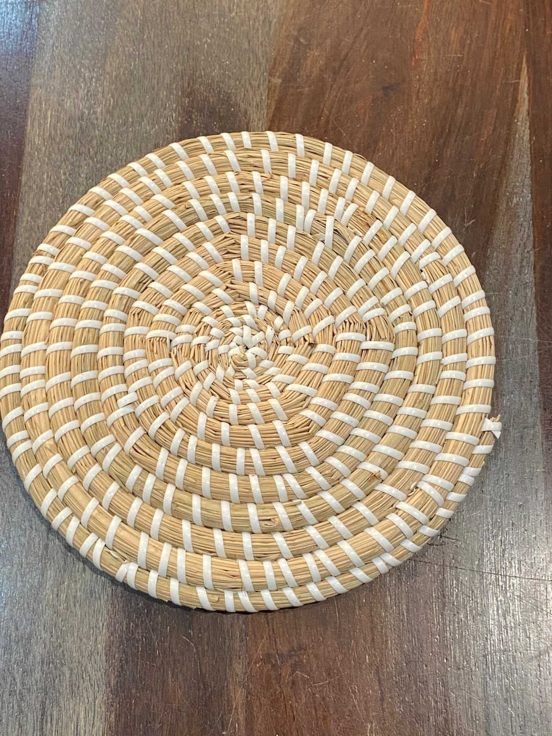 8 Inch Flat Woven Wall Basket, Wall Basket, Wall Decor - Etsy