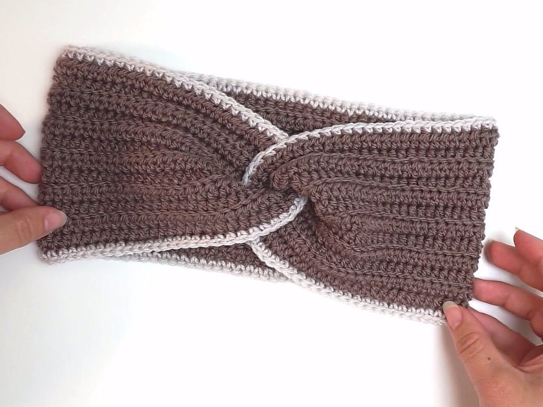 Twisted Headband Crochet Pattern - Crocheted Headband - Headband With a ...