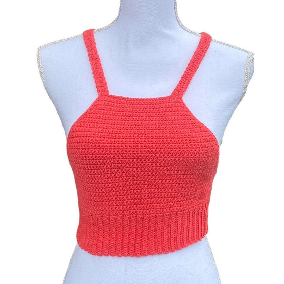 Crochet Halter Crop Top Pattern - 4 Sizes - Etsy