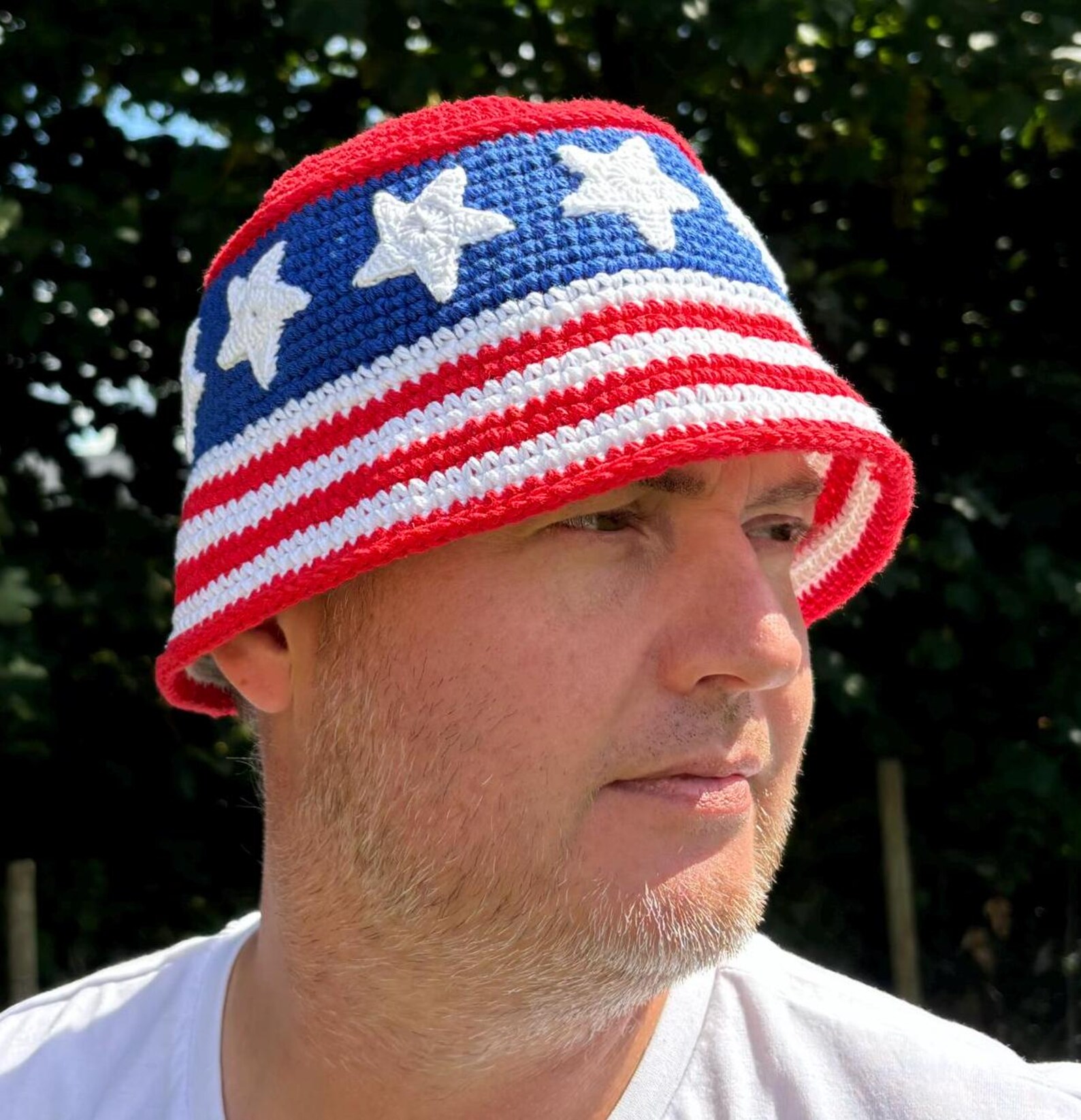 American Flag Crochet Bucket Hat Pattern (PDF) - Etsy UK