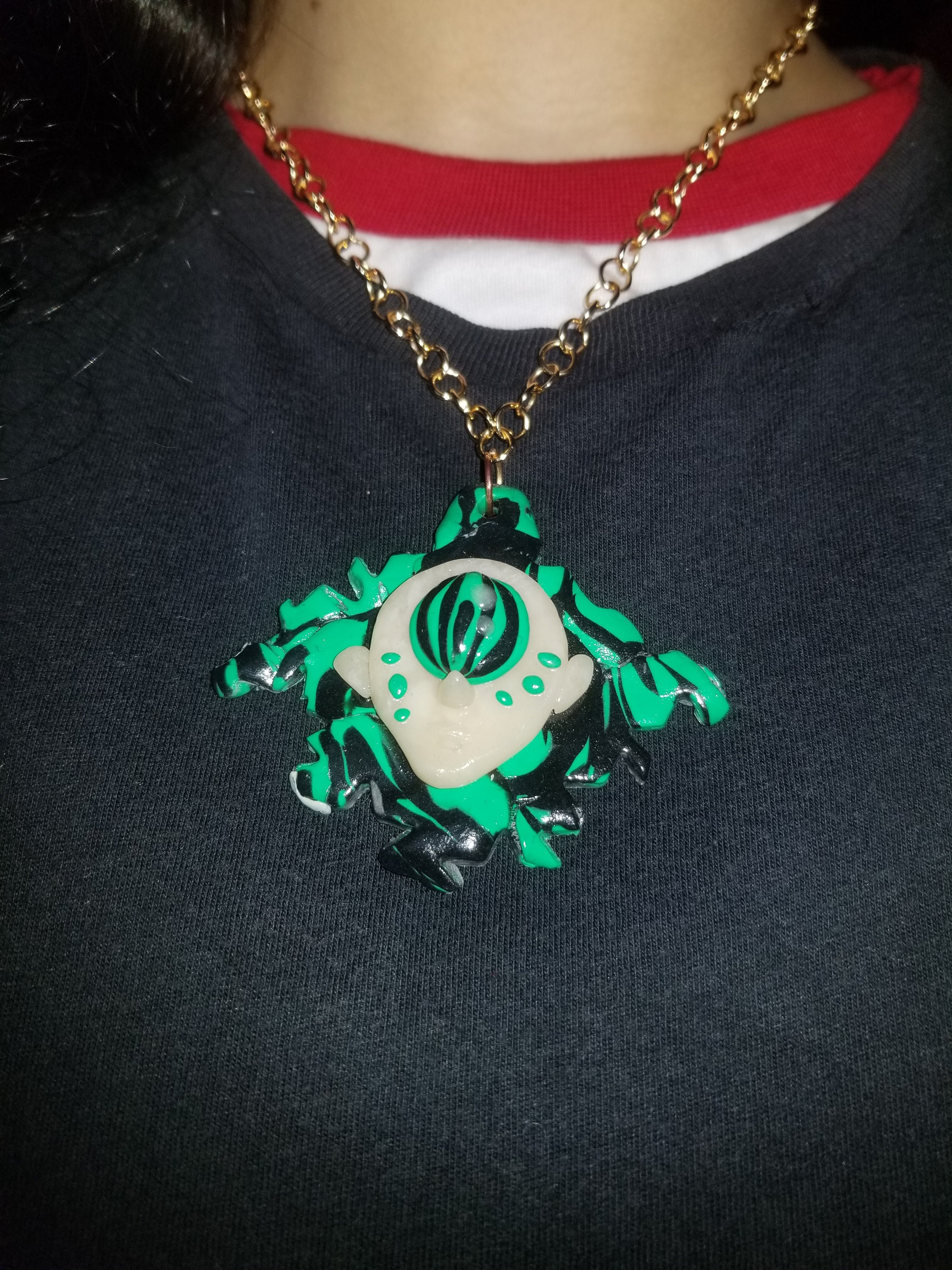 Cyclops Necklaces Handmade Polymer Clay Necklaces Lightweight One of a ...