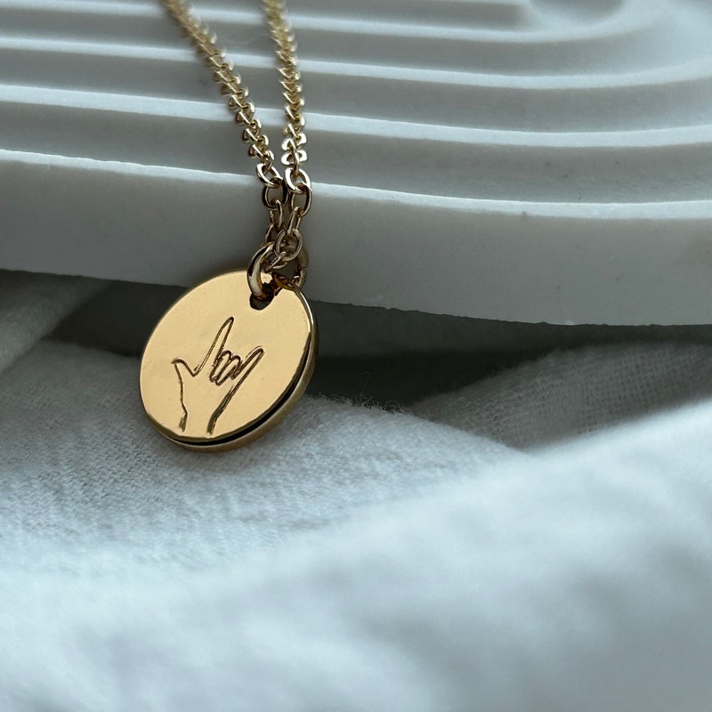 Asl I Love You Necklace - Etsy