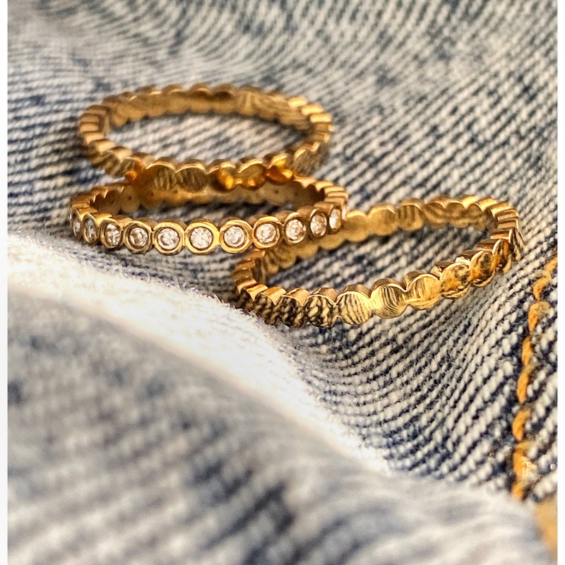 Gemstone Stacking Rings - Etsy