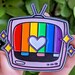 Rainbow TV Enamel Pin 1.5in - Etsy