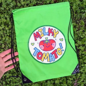 Milky Tomato Logo Drawstring Bag - Etsy
