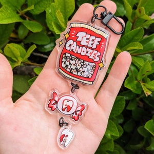 Teeth Candies Dangling Keychain! - Etsy