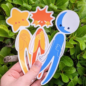 Minimalistic Space People Waterproof Stickers! - Etsy