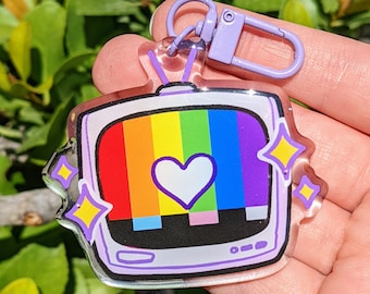 Y2K DVD TV Liquid Shaker Charm Keychain - Etsy