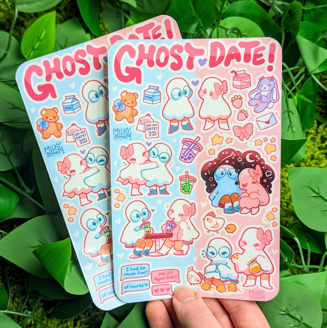 Ghost Date Sticker Sheet - Etsy