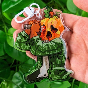Gore Pumpkin Head Keychains - Etsy