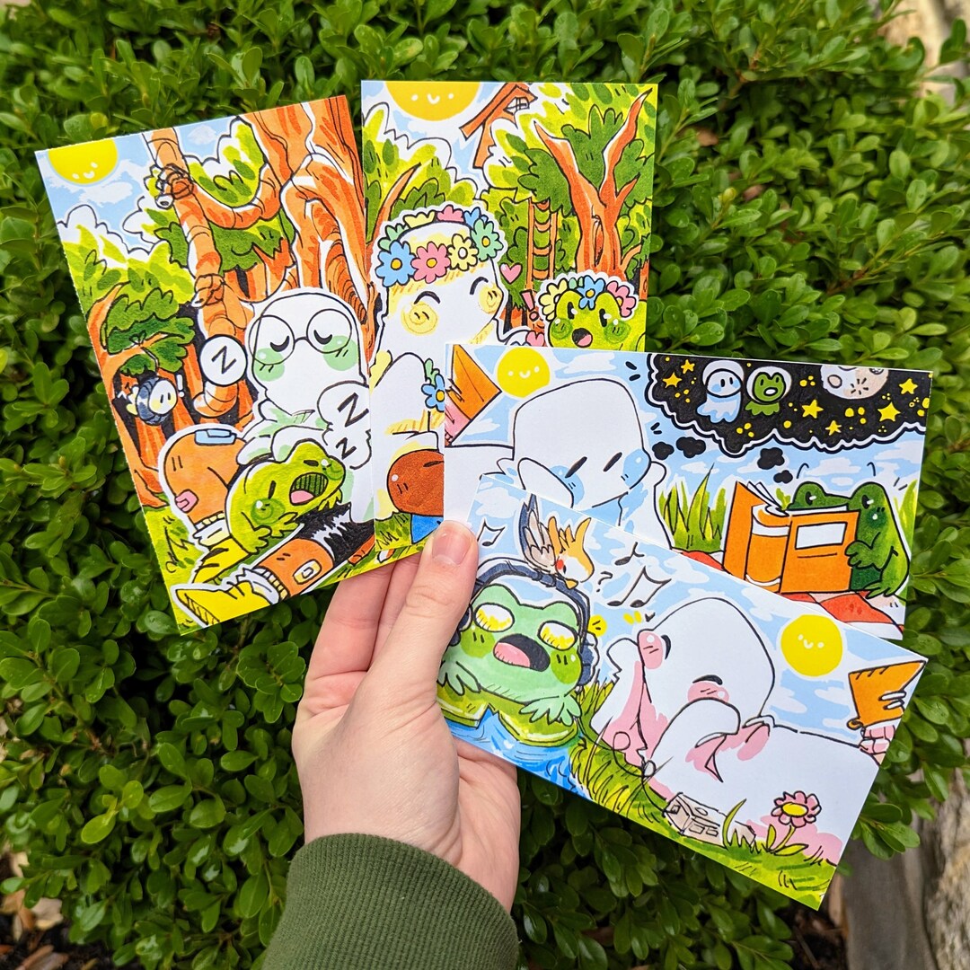 Runaway Ghost and Frog Pal 3.5x5.5 Glossy Mini Prints! - Etsy