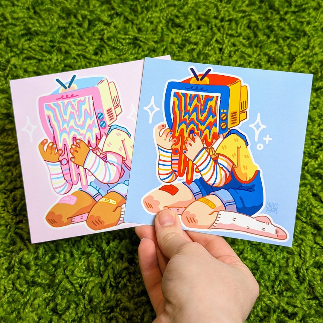 Drippy TV Head 5x5 Glossy Mini Print! - Etsy