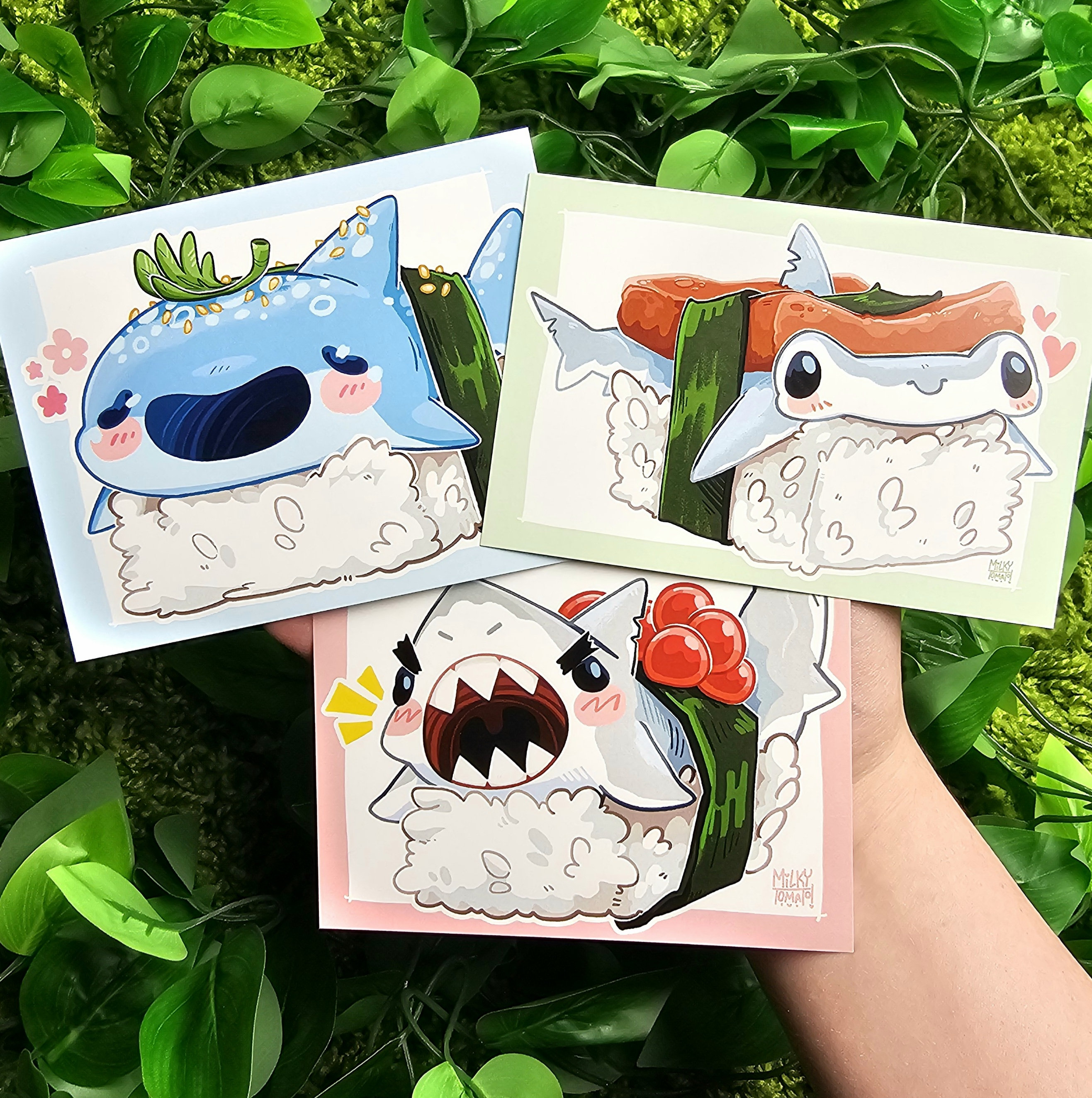 Shark Sushi Mini Prints - Etsy