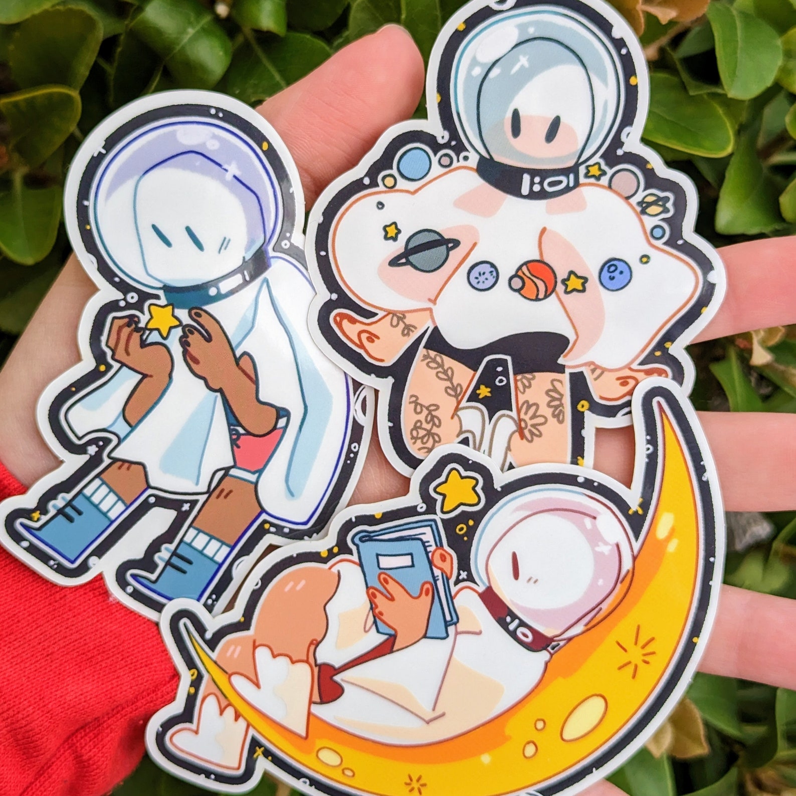 Glow in the Dark Space Ghost Waterproof Stickers! - Etsy
