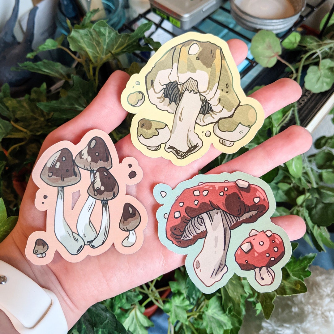 Mushroom Waterproof Sticker Set! - Etsy