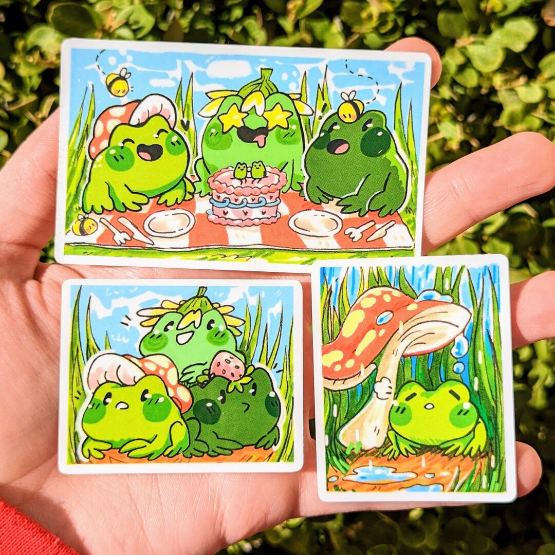 Tiny Frog Art Waterproof Sticker Set! - Etsy
