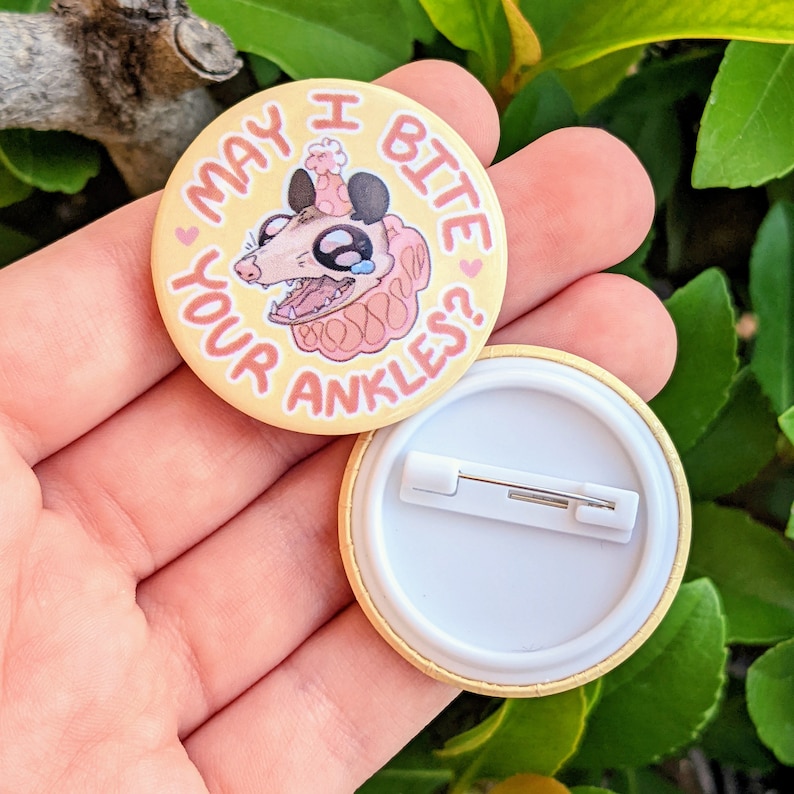 Party Opossum Button // may I Bite Your Ankles - Etsy