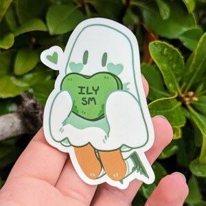 Candy Heart Ghost Waterproof Stickers! - Etsy