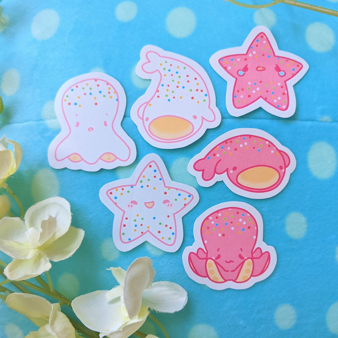 Sea Animal Cookies Waterproof Sticker Set! - Etsy