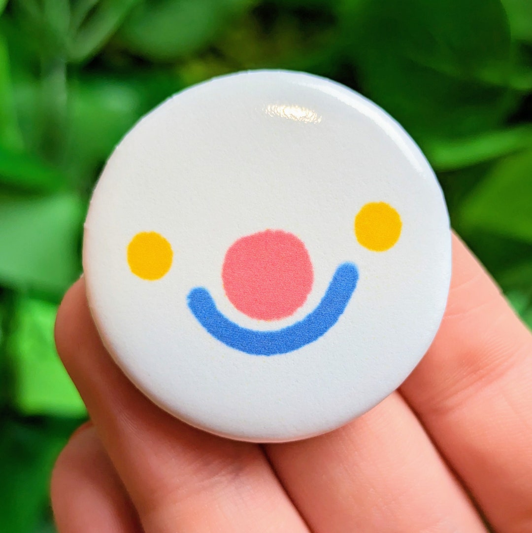 Silly Clown Face Button - Etsy