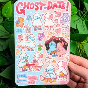 Ghost Date Sticker Sheet - Etsy