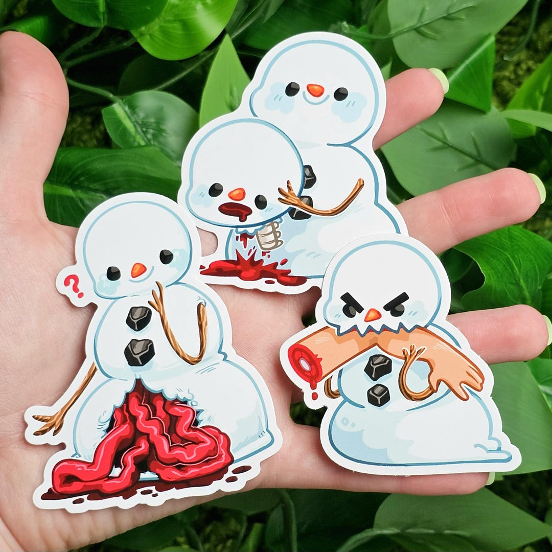 Creepy Snowman Stickers! - Etsy