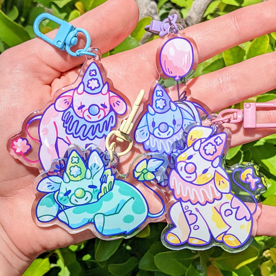 Cow Clown Keychains! - Etsy