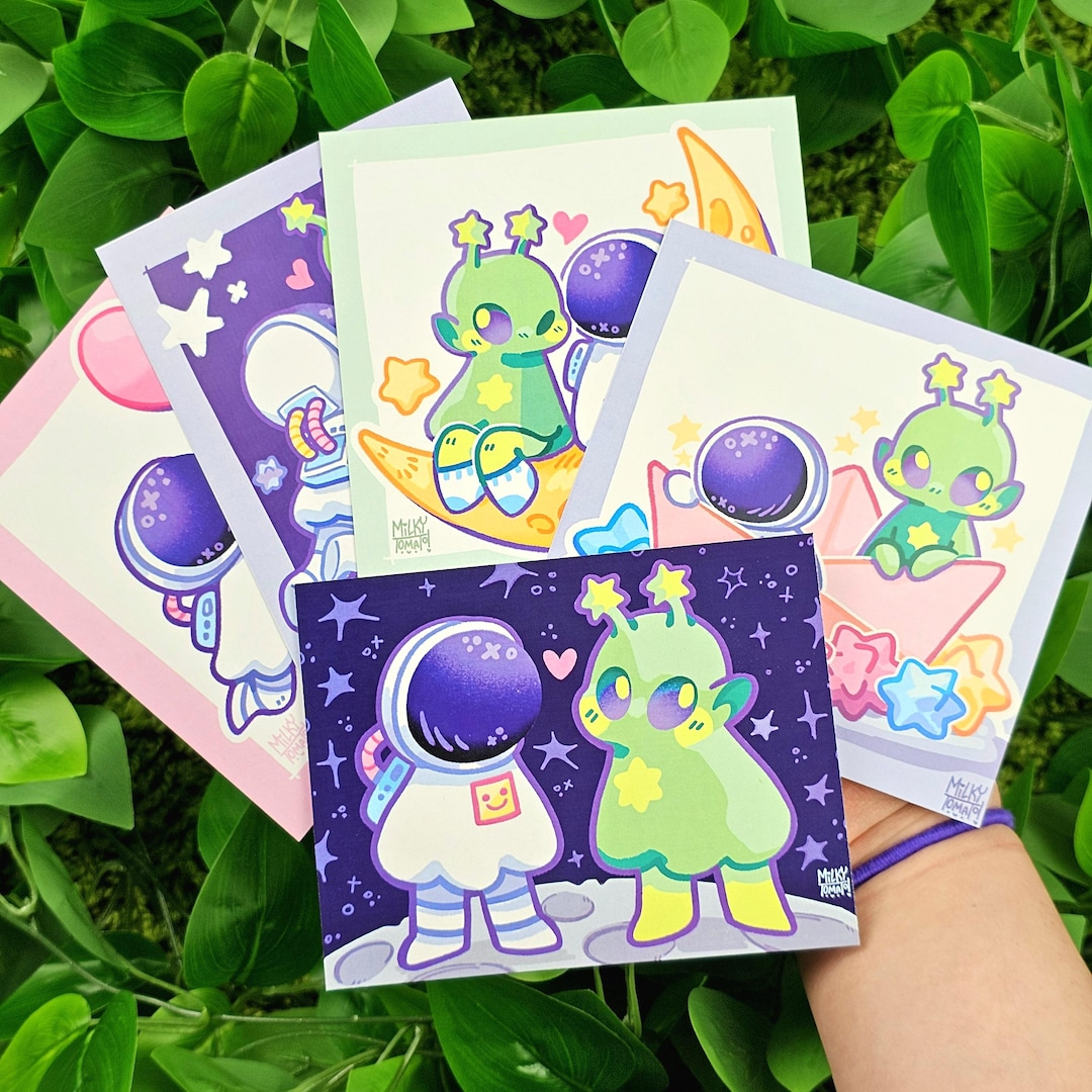 Ghost Date Astronaut and Alien Mini Prints! - Etsy