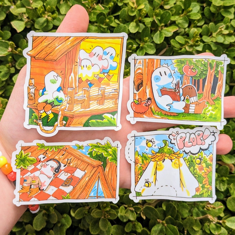 Runaway Ghosts Comic Panel Waterproof Stickers! - Etsy
