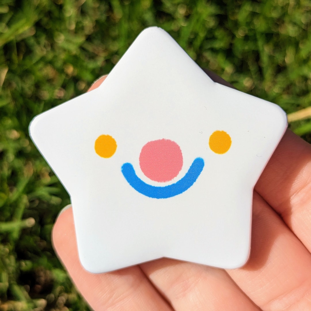 Silly Clown Face Large Star Button! 2.25" - Etsy
