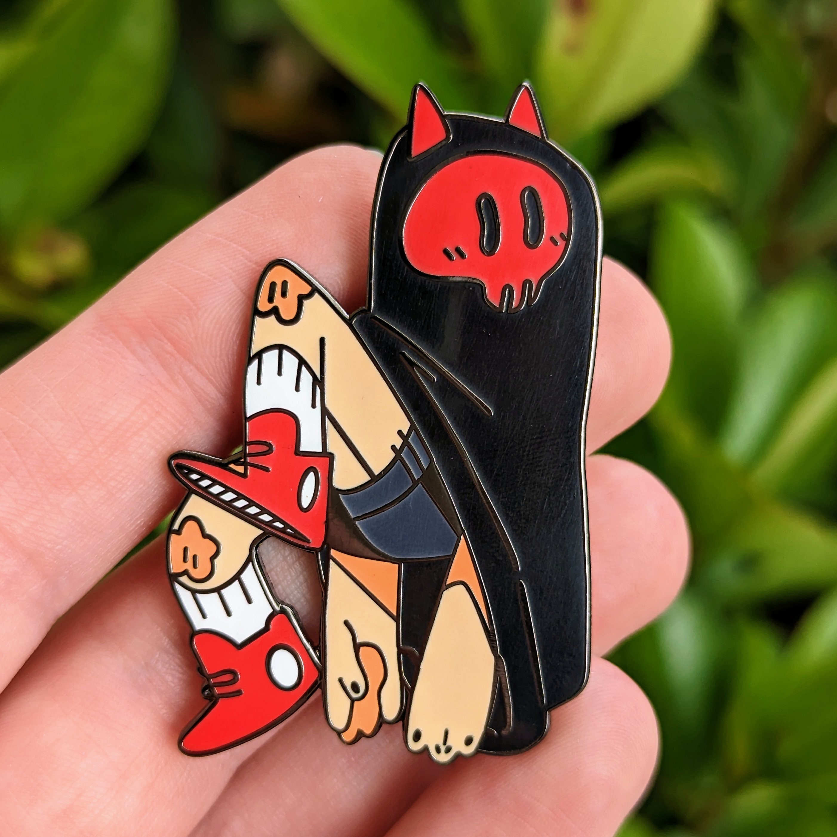 Angel and Devil Ghost Enamel Pins! 2in - Etsy