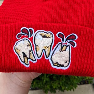 Bloody Teeth Beanie! - Etsy