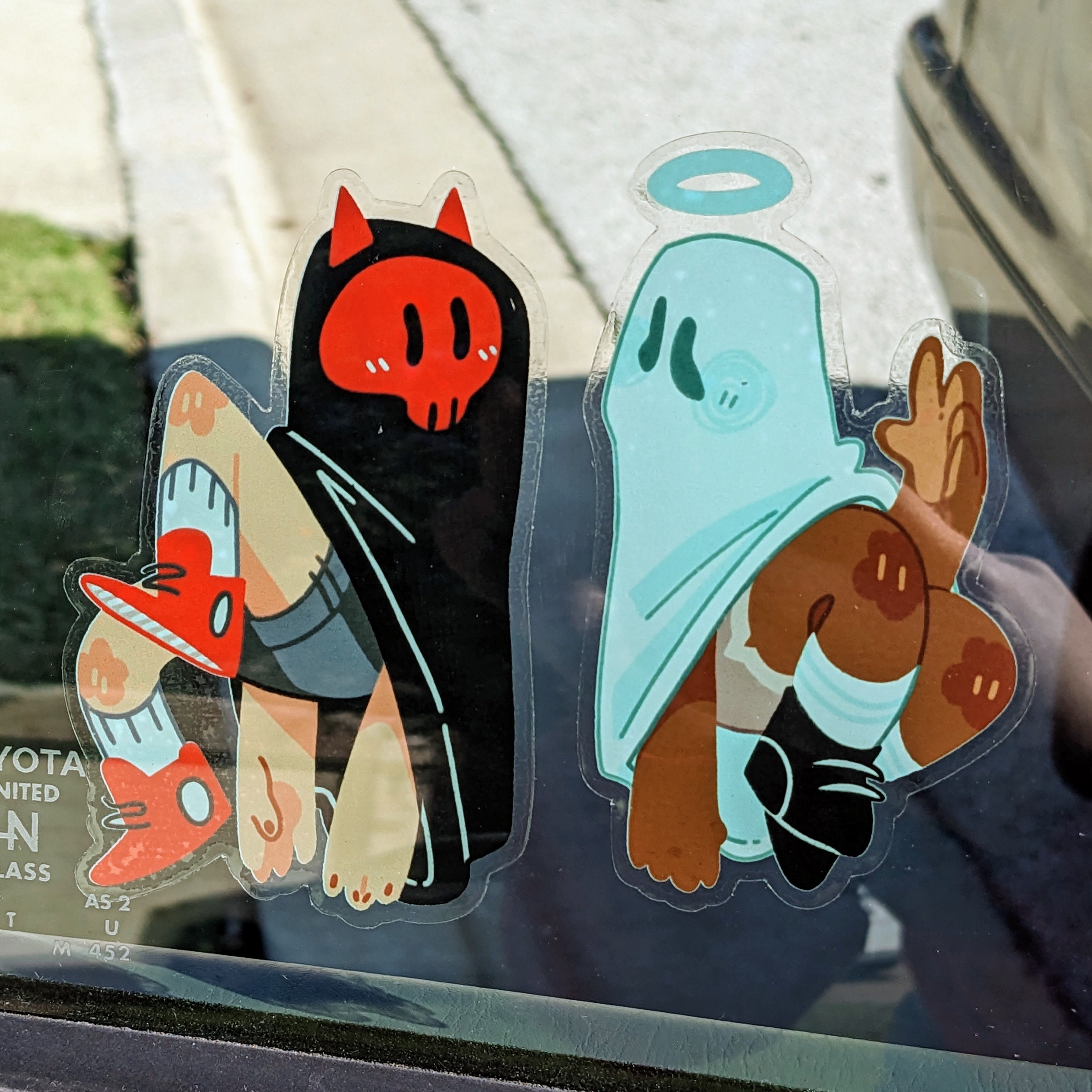 Angel Devil Ghost/echo & Ophelia Window Stickers // 3in - Etsy