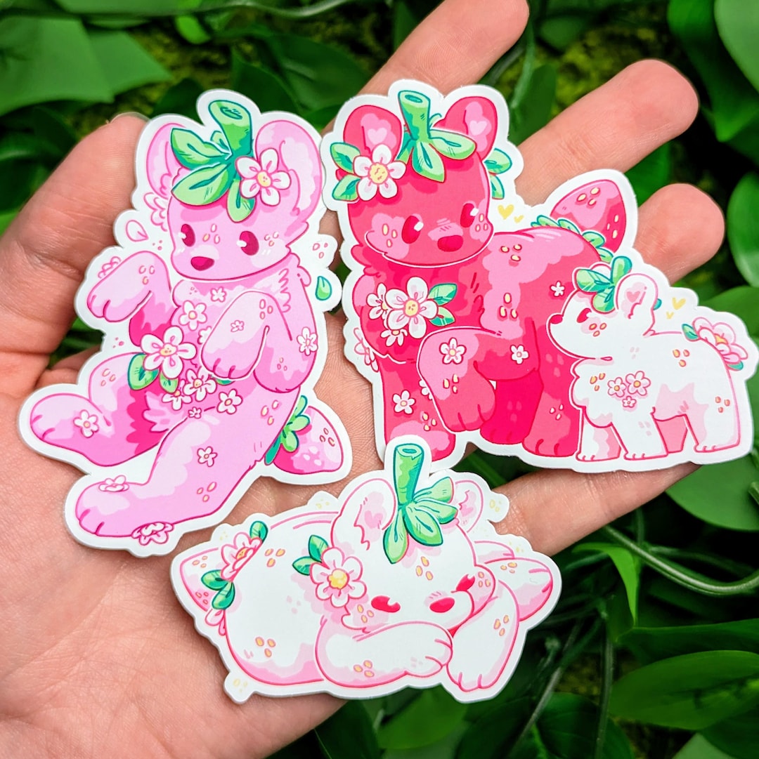 Berry Bear Stickers - Etsy