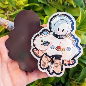 Cute Space Ghost Magnets // Epoxy 3in Magnet - Etsy