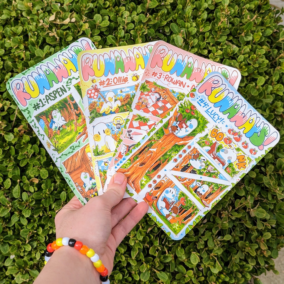 Runaway Ghosts Comic Waterproof Sticker Sheet Complete Collection! - Etsy