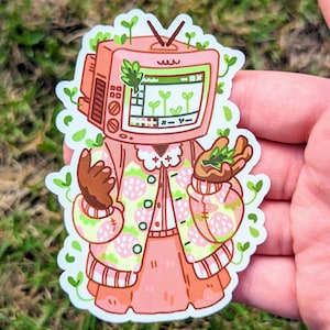 TV Head Cute Waterproof Stickers! - Etsy