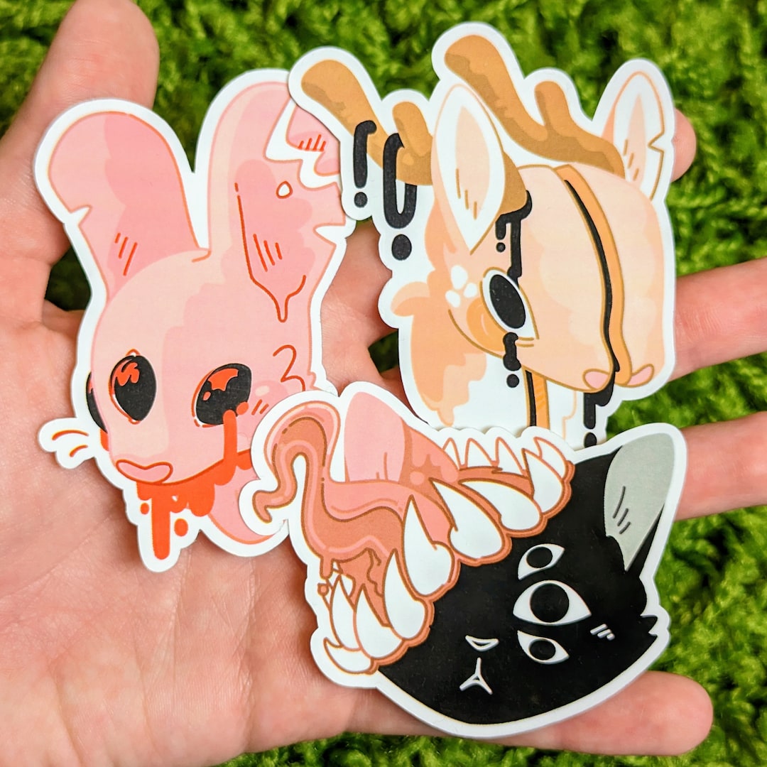 Dripping Gore Animal Stickers - Etsy