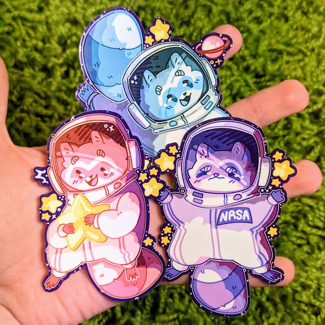Space Raccoons Waterproof Stickers! - Etsy