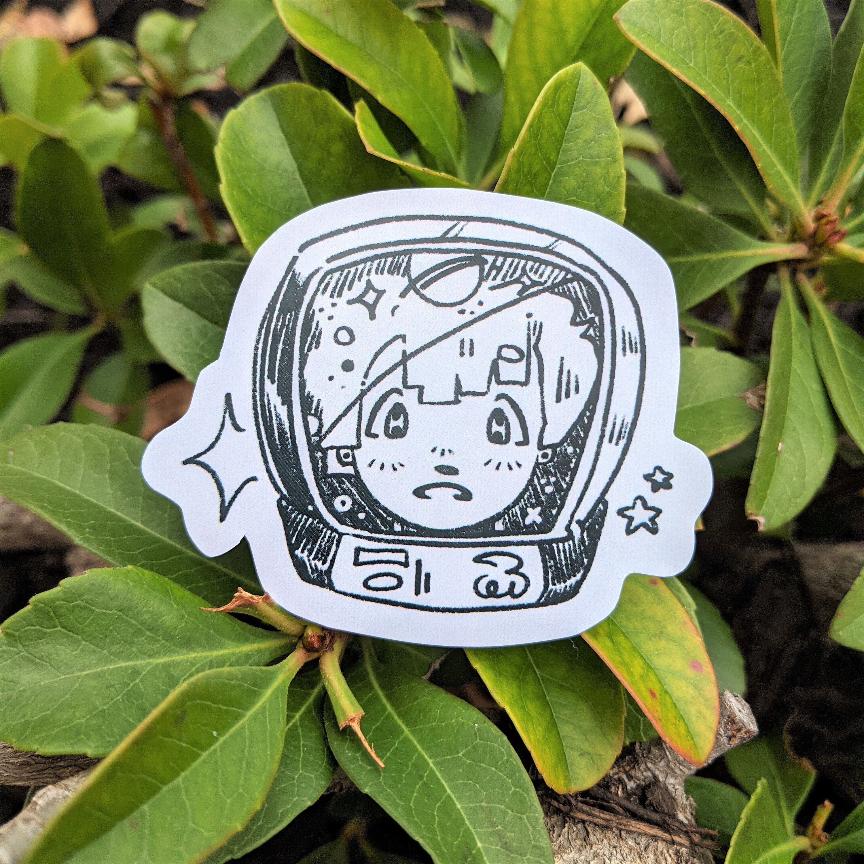 Space Girl Waterproof Sticker! - Etsy