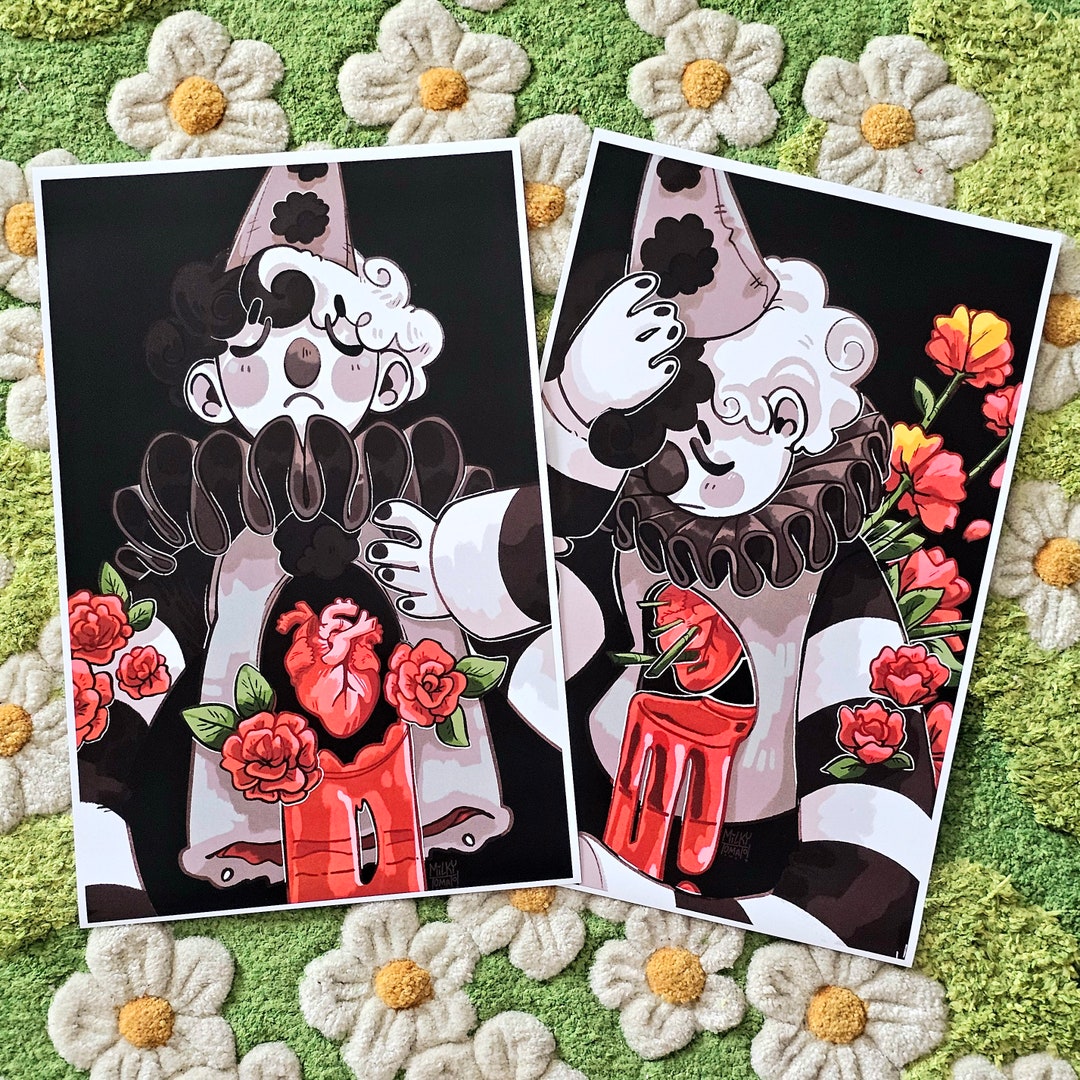 Bleeding Heart Clown Extra Large Prints - Etsy
