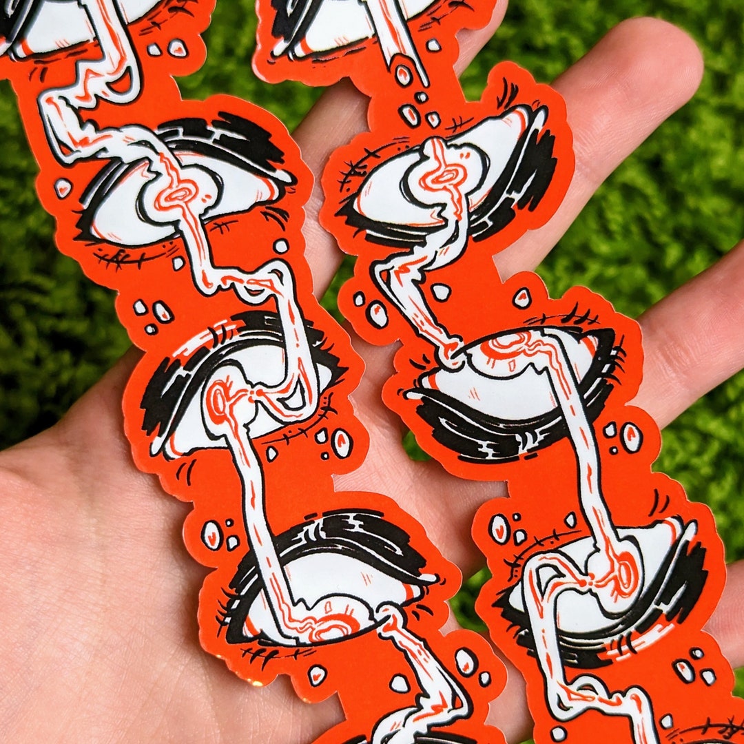 Long Dripping Eyes Waterproof Sticker! - Etsy