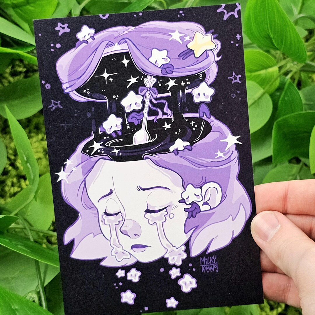 Sad Girl Star Baby Postcard! - Etsy