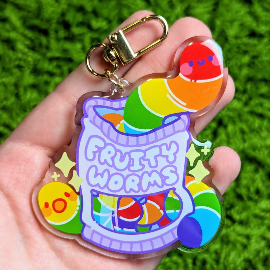 Pride Fruity Worm Acrylic Keychain! - Etsy